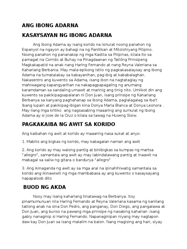 Ibong Adarna Kaharian Ng Berbanya