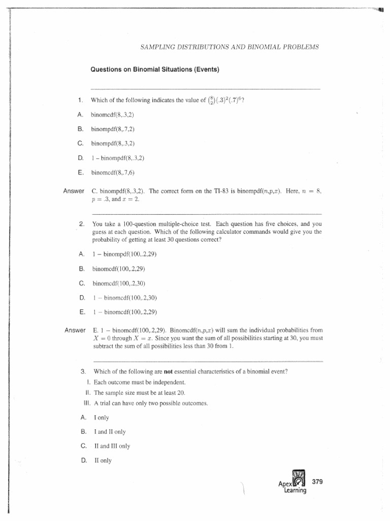 CH 8 Practice Test Questions PDF | PDF | Probability Distribution ...