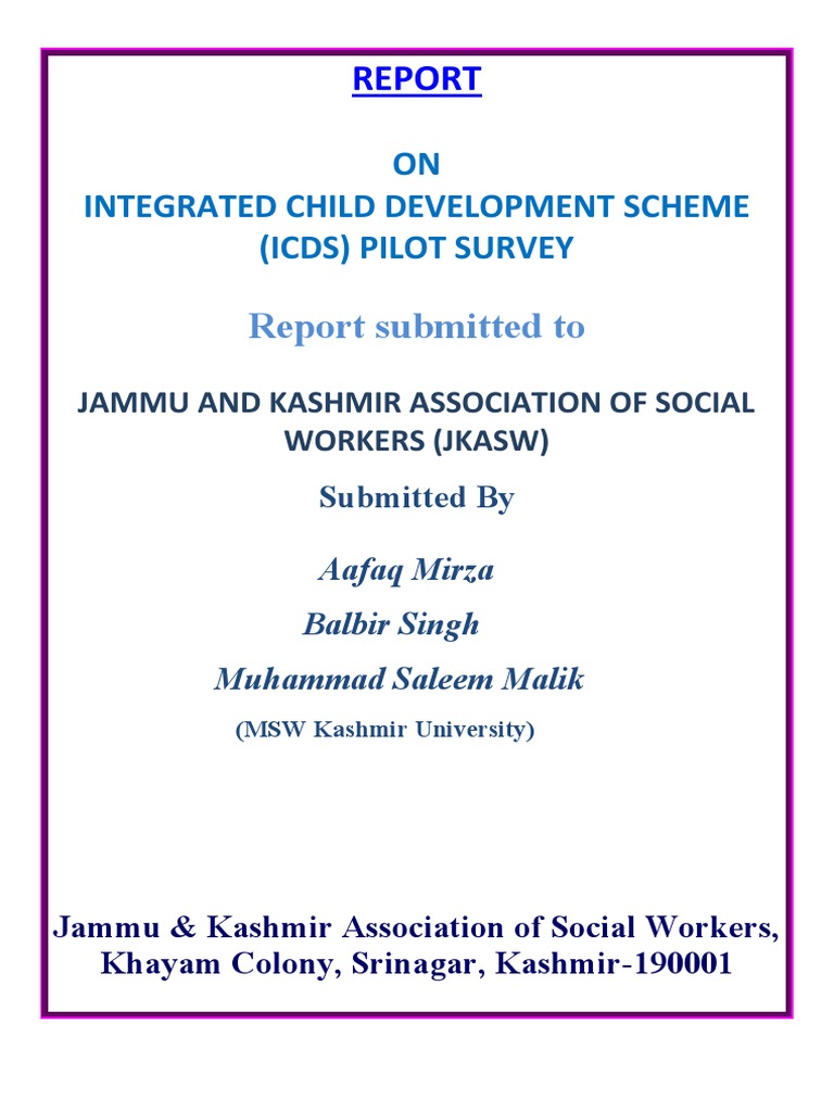 Report ICDS PDF | PDF | Health Sciences | Government Health Care