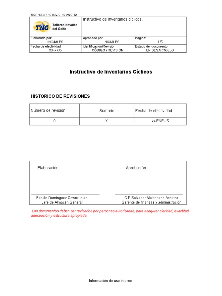 4 Instructivo de Inventarios Cíclicos