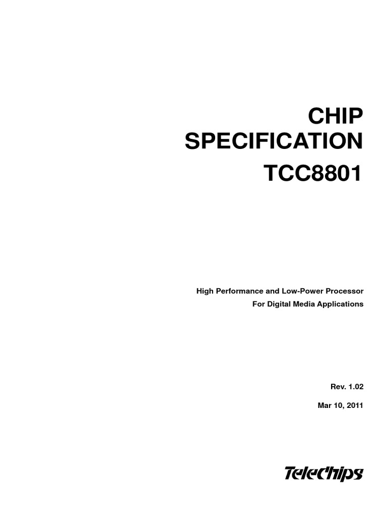 Tcc8801 Chip Spec v1.02 | PDF | Secure Digital | Texture Mapping