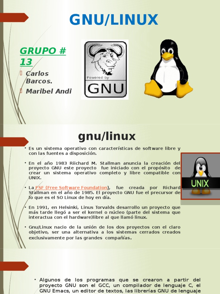 Gnu Linux | PDF | Software libre | Distribución de Linux