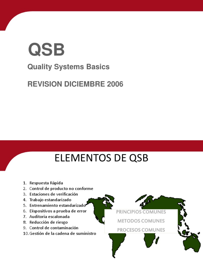 QSB | PDF | Producción y fabricación | Calidad (comercial)