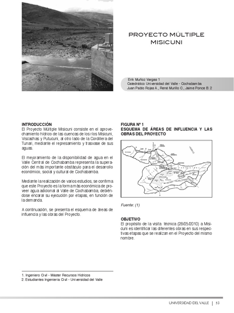 Proyecto Multiple Misicuni | PDF | Ciencia y Tecnología | Science