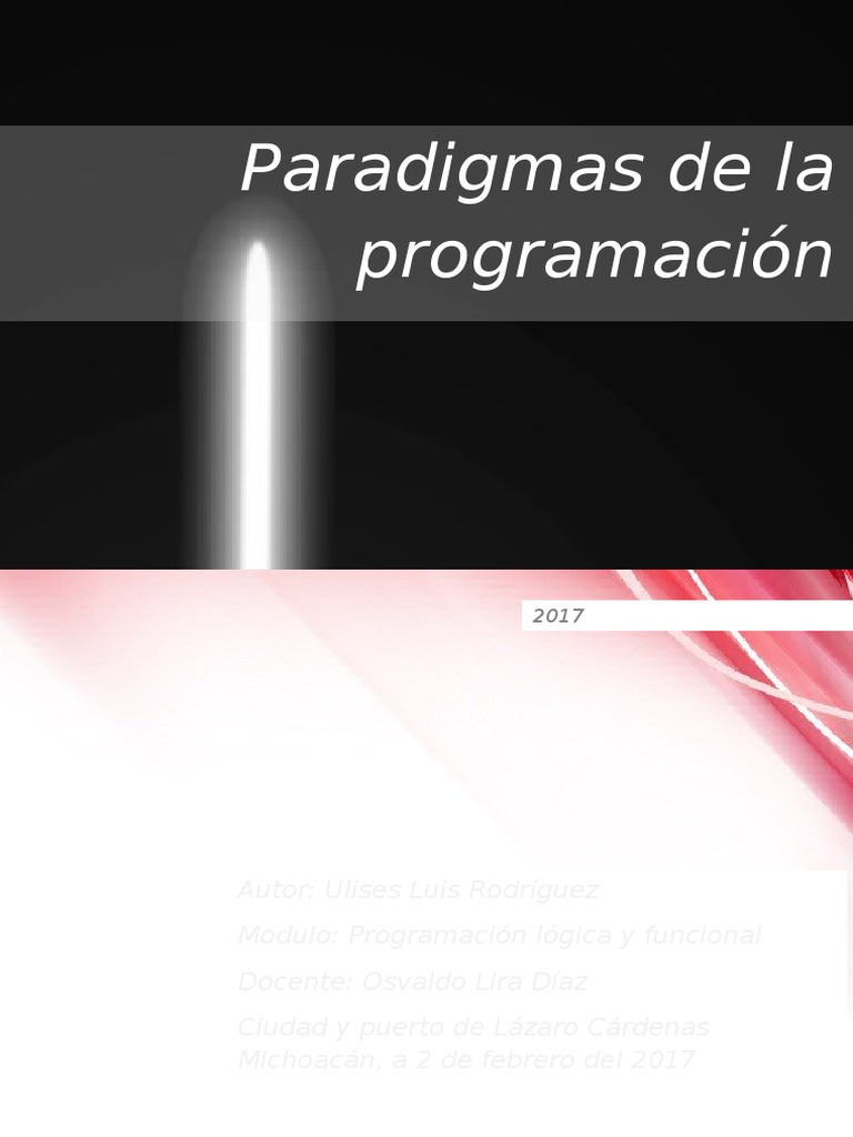 Investigacion 1 - Paradigmas de Programacion | PDF | Programacion ...
