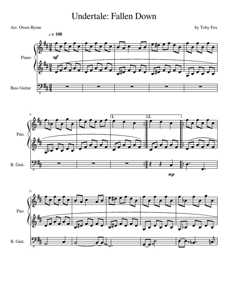Undertale Fallen Down | PDF