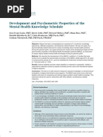 Instructions For Using The Mental Health Knowledge Schedule (MAKS) | PDF