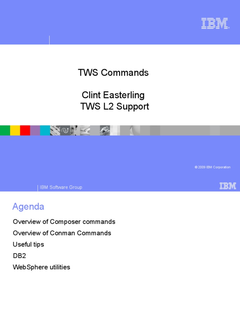 TWS Commands Part1 | PDF | Ibm Db2 | File System