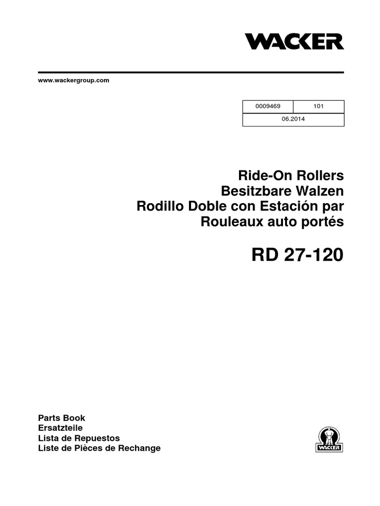 Part Manual de Wacker Rd27-100-120 | PDF