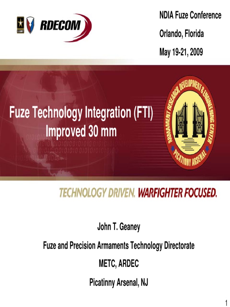 30x113B - HEDP - Improved Fuze - RDECOM - 2009 PDF | PDF | Fuze ...