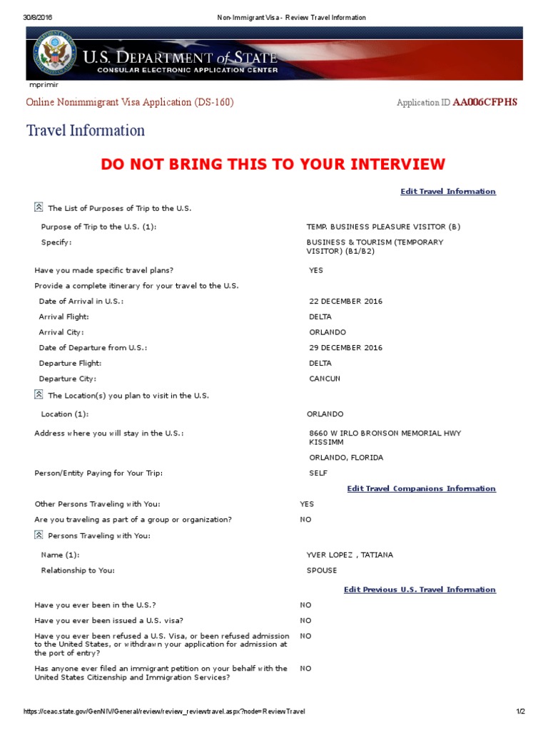 Non-Immigrant Visa Travel Review | PDF | Travel Visa | Citizenship