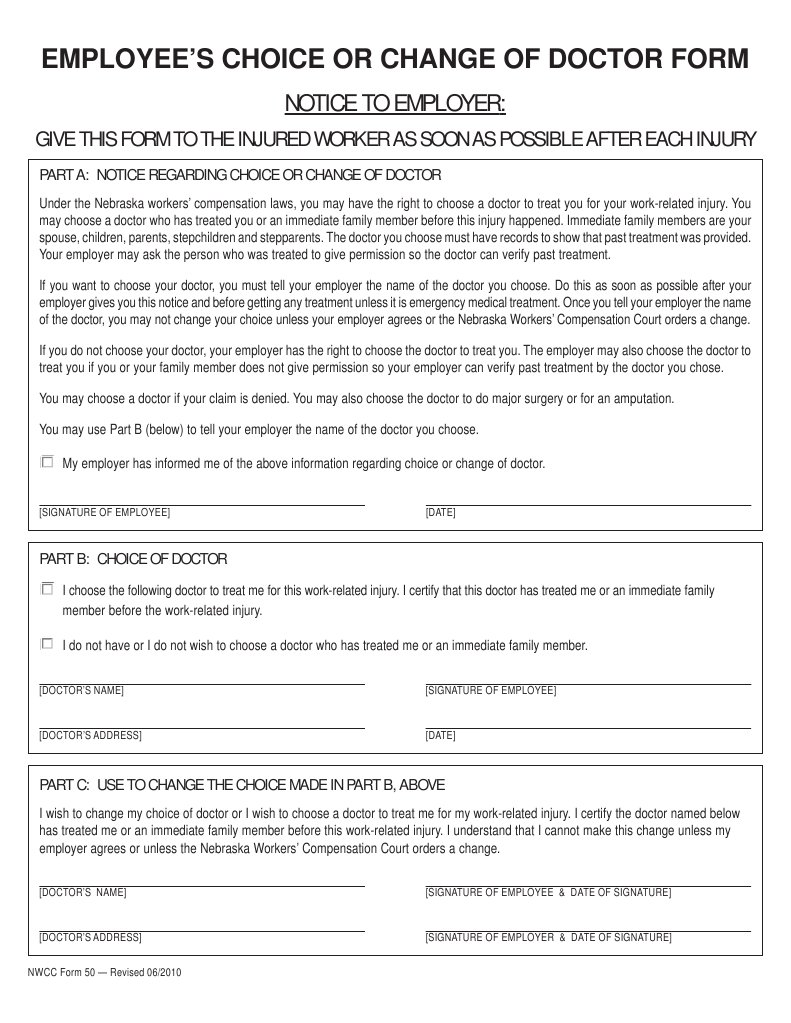 NWCC Form50 - Revised June 2010 | PDF | Stepfamily | Workers' Compensation