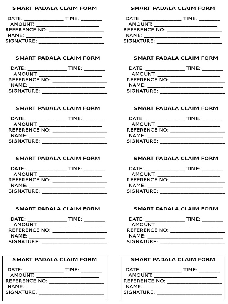 Smart Padala Claim Fom | PDF | Business