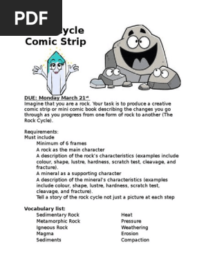 Rock Cycle Comic Strip Examples
