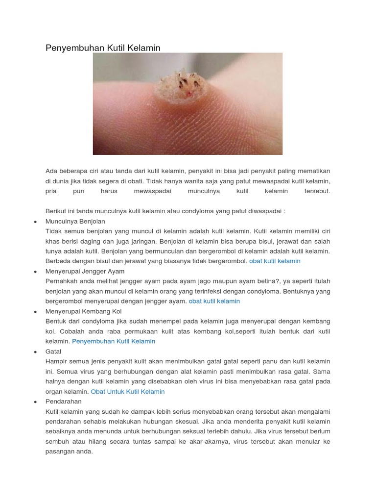 Penyebab Munculnya Penyakit Kutil Kelamin | PDF | Ilmu Sosial