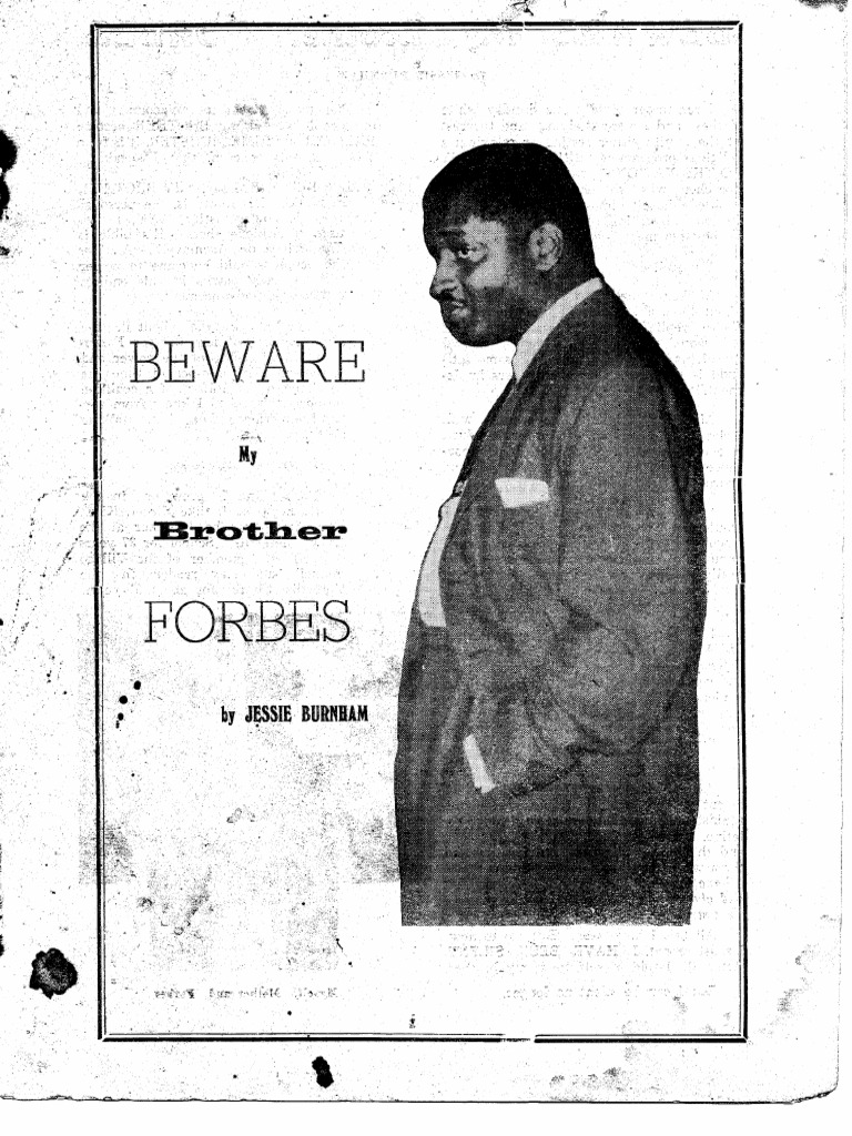 Beware My Brother Forbes by Jessie Burnham | PDF