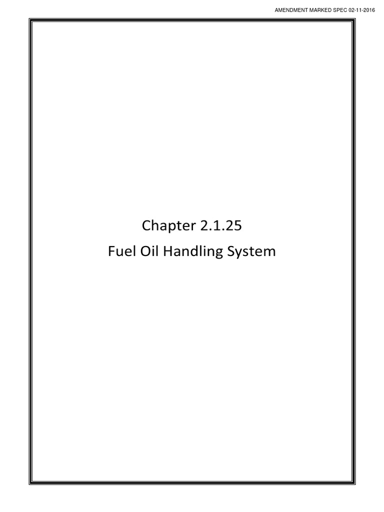 Annexure - I Fuel Oil Handling System | PDF | Fuel Oil | Pump