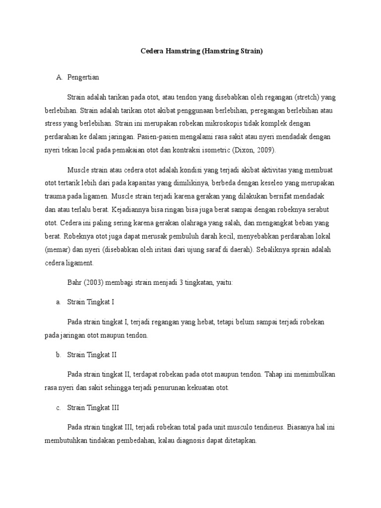 Hamstring Strain | PDF | Sains & Matematika