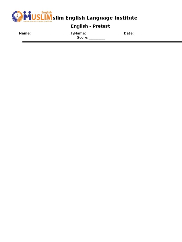 Muslim English Language Institute | PDF