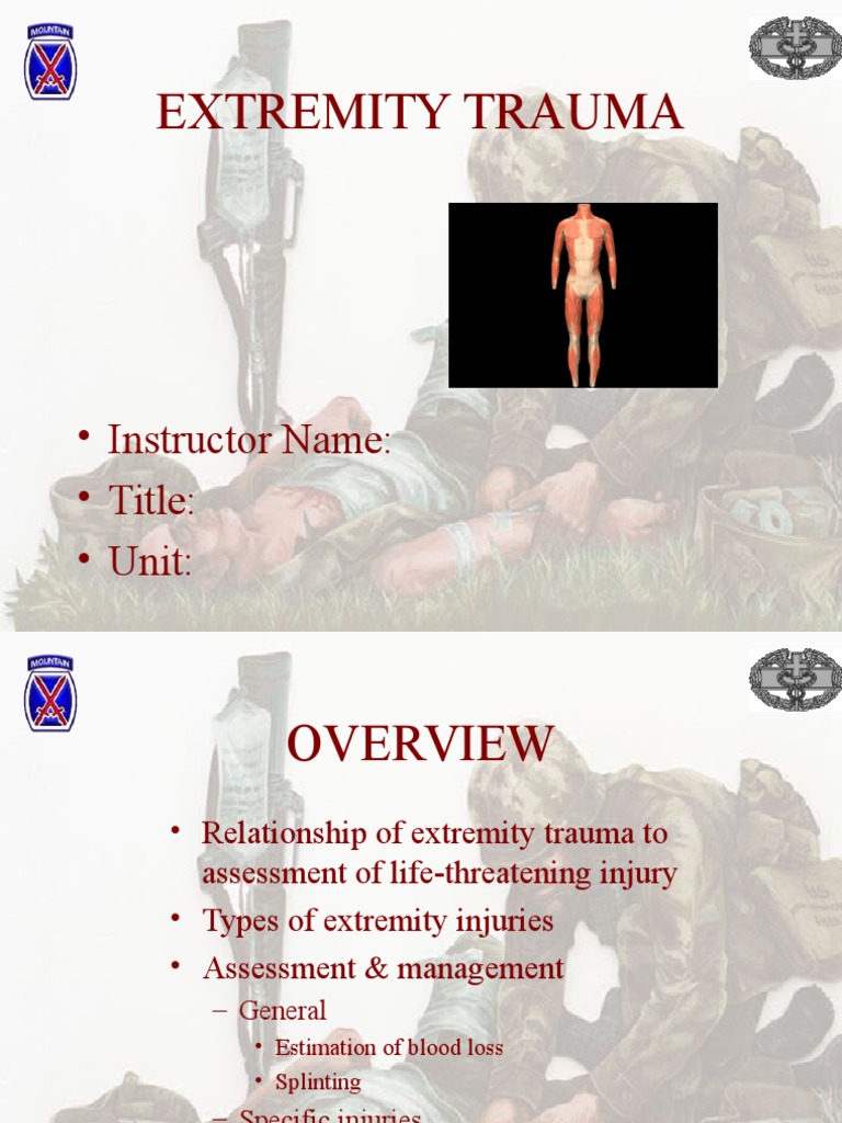 Extremity Trauma | PDF | Major Trauma | Bleeding