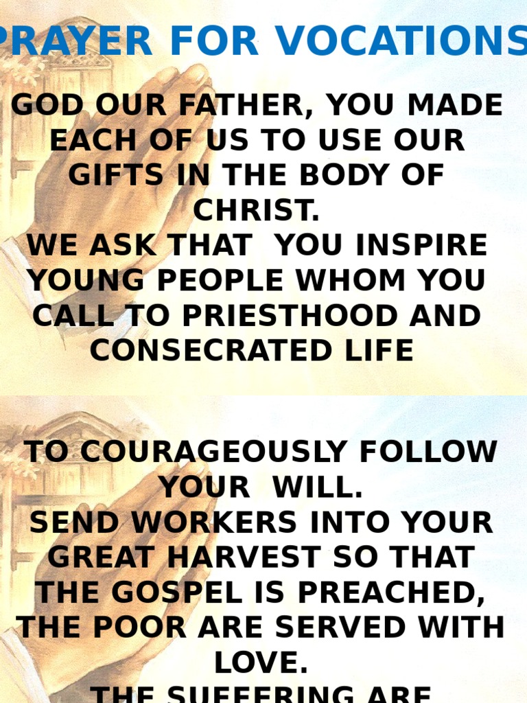 Prayer For Vocations | PDF