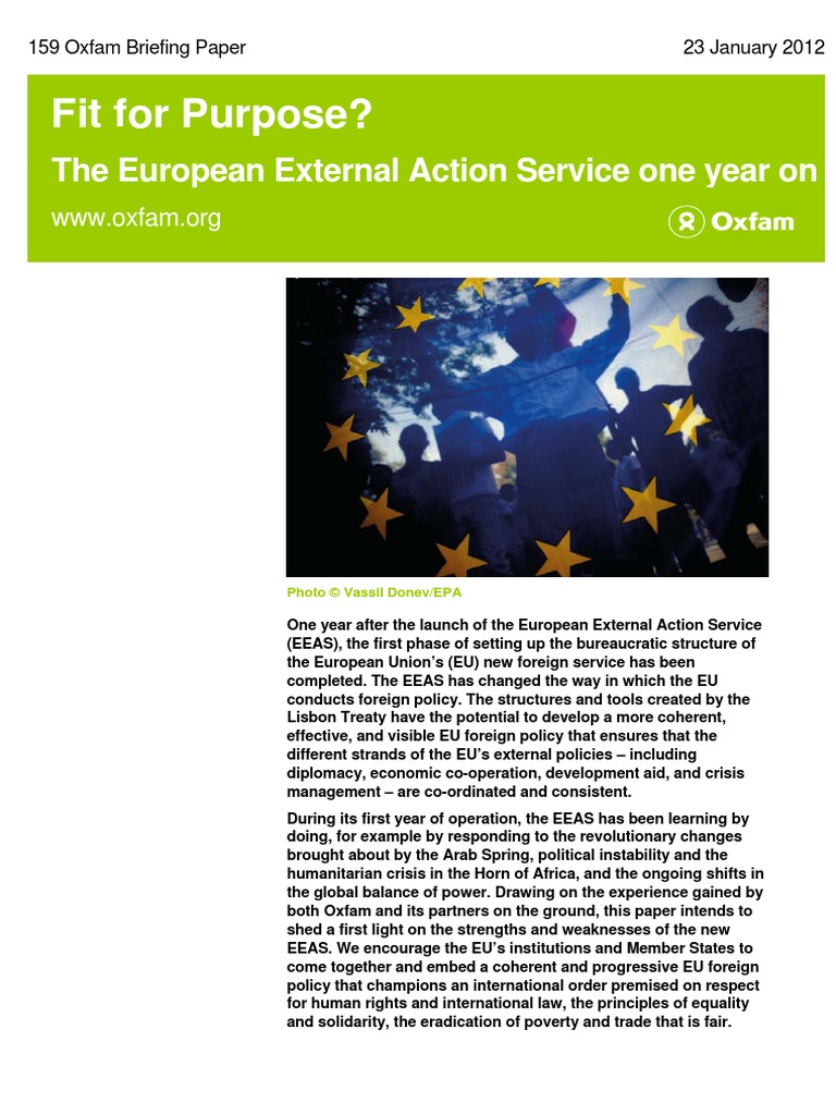 Fit For Purpose? The European External Action Service One Year On | PDF ...