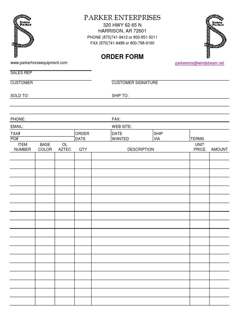 Purchase Order Form Template | PDF