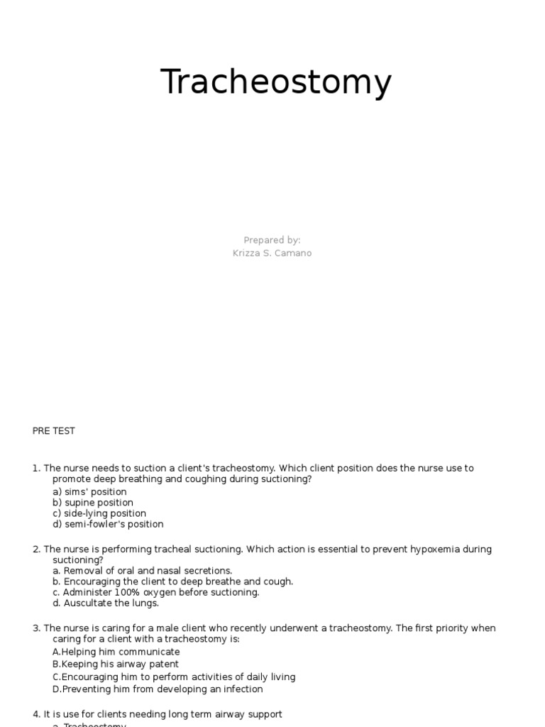 Tracheostomy | PDF | Respiratory Tract | Respiratory System
