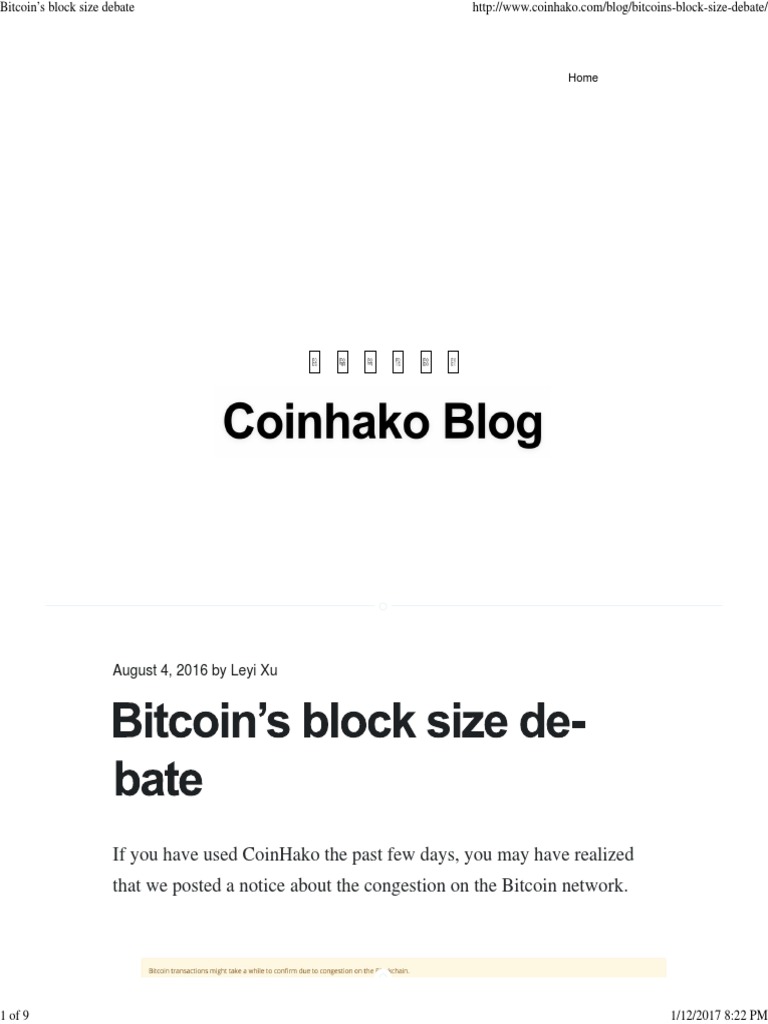 Bitcoin Block Size Limit Explained | PDF | Bitcoin | Application Layer ...