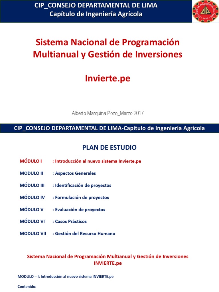 Modulo 1 Invierte - Pe | PDF | Presupuesto | Perú