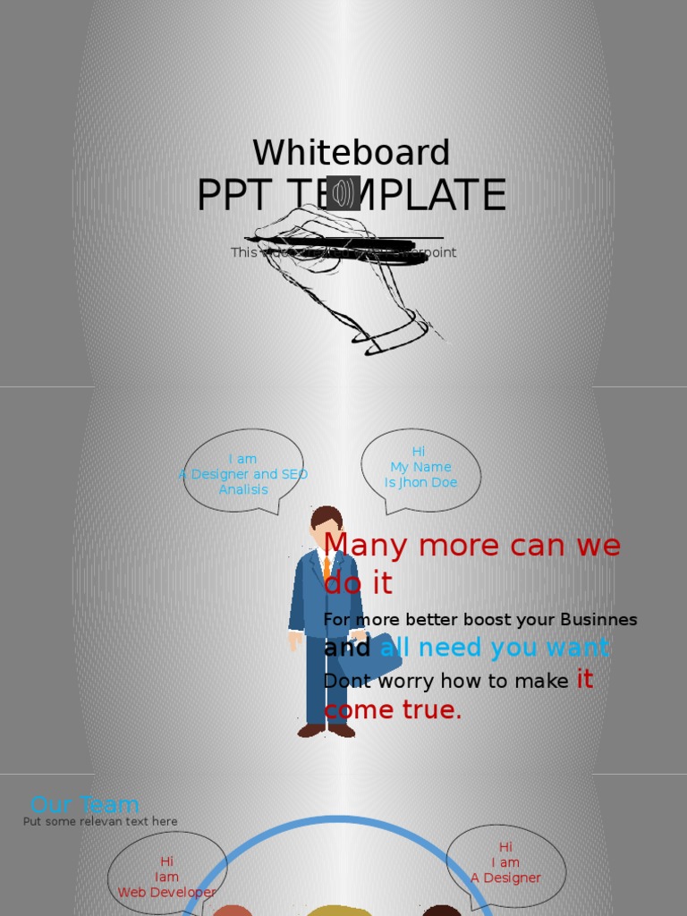 Whiteboard: PPT Template | PDF | Business (General) | Computing And ...