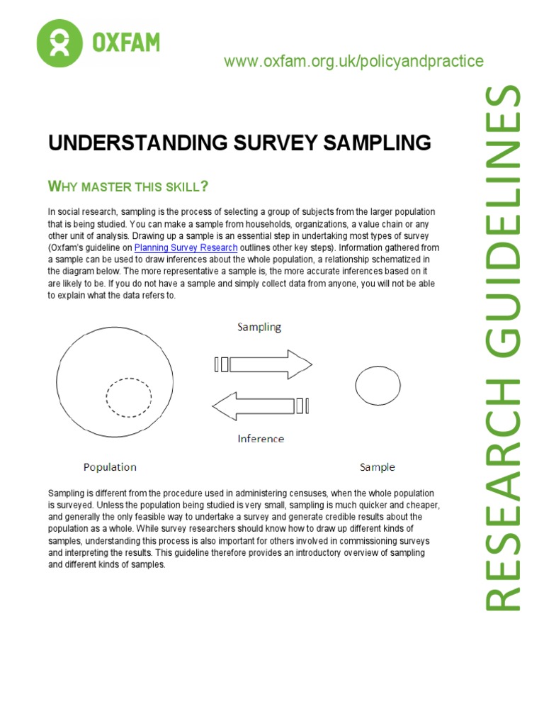Understanding Survey Sampling | PDF | Stratified Sampling | Sampling ...