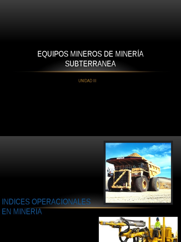 Equipos Mineros de Minería Subterranea | PDF | Minería | Camión