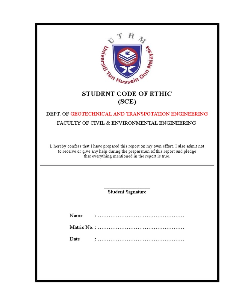 Student Code of Ethics for Engineering | PDF