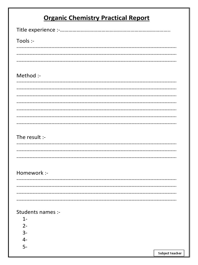 Organic Chemistry Lab Report | PDF