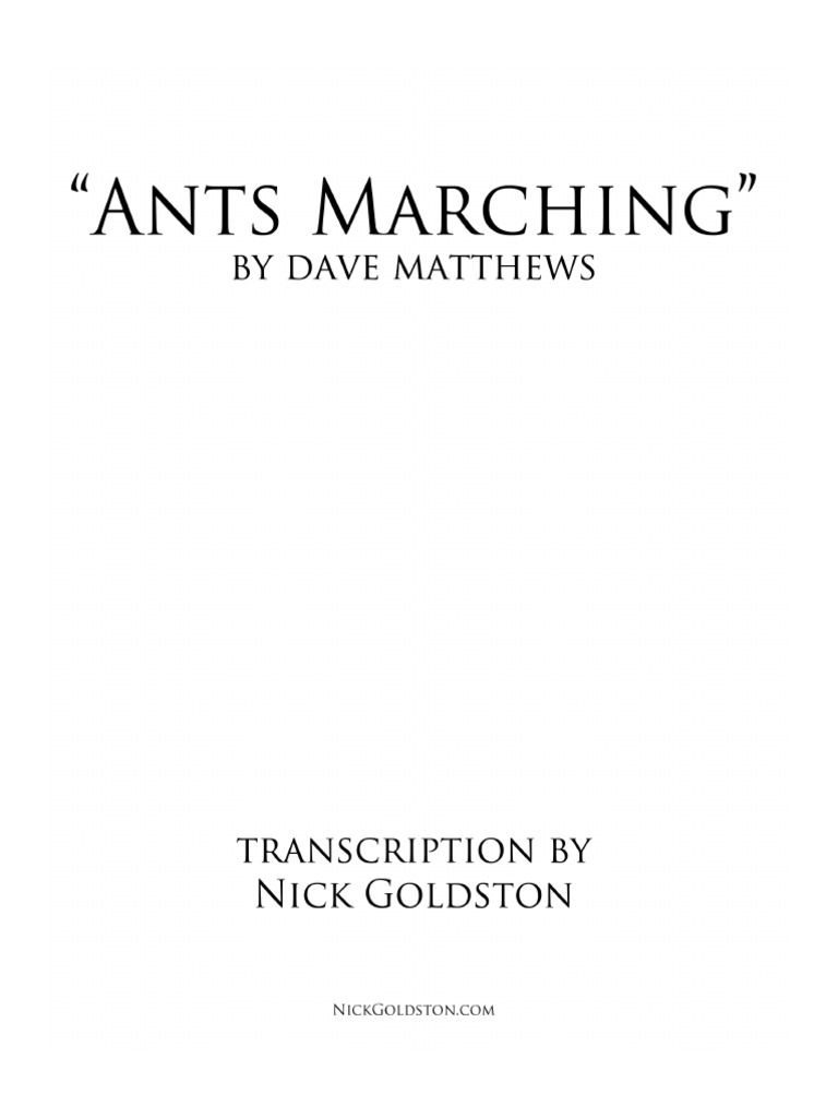 Ants Marching - Dave Matthews | PDF | Songs Written | Song Recordings ...