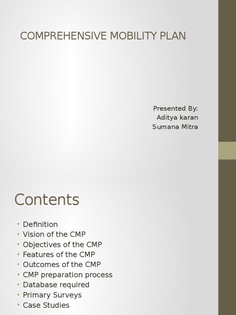 What Is A Comprehensive Mobility Plan - FINAL | PDF | Transport | Bus