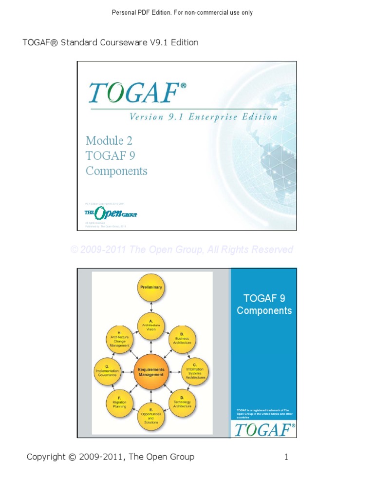 TOGAF V91 M2 TOGAF9 Components PDF | PDF | Information Technology Management | Computing