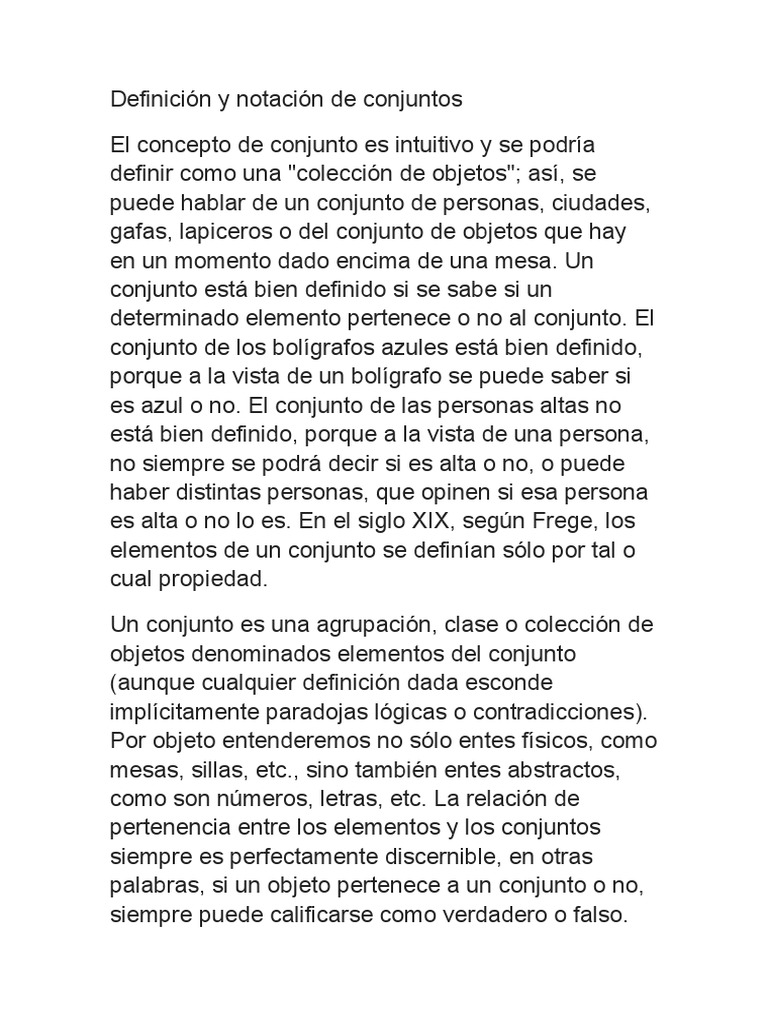 Definición y Notación de Conjuntos | Conjunto (Matemáticas) | Lógica