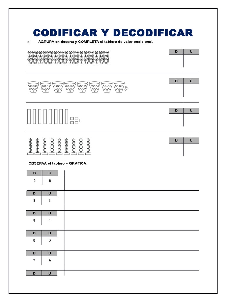 Codificar y Decodificar | PDF | Enseñanza de matemática | Science