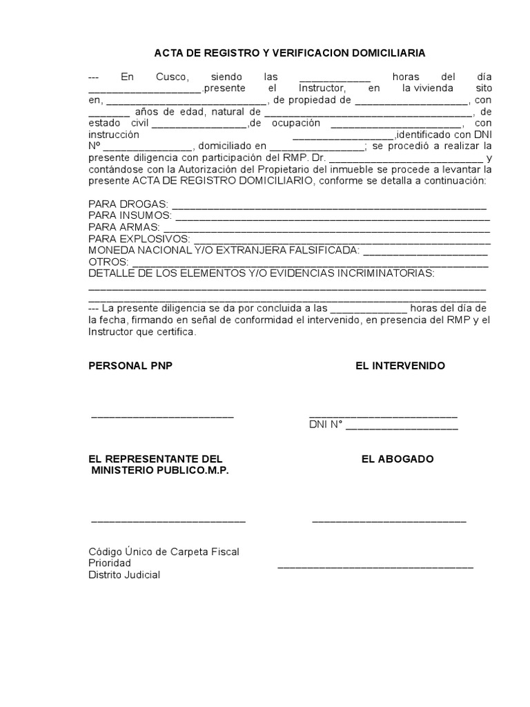 Modelos Actas Modelo 2016 | PDF | Policía | Ley común