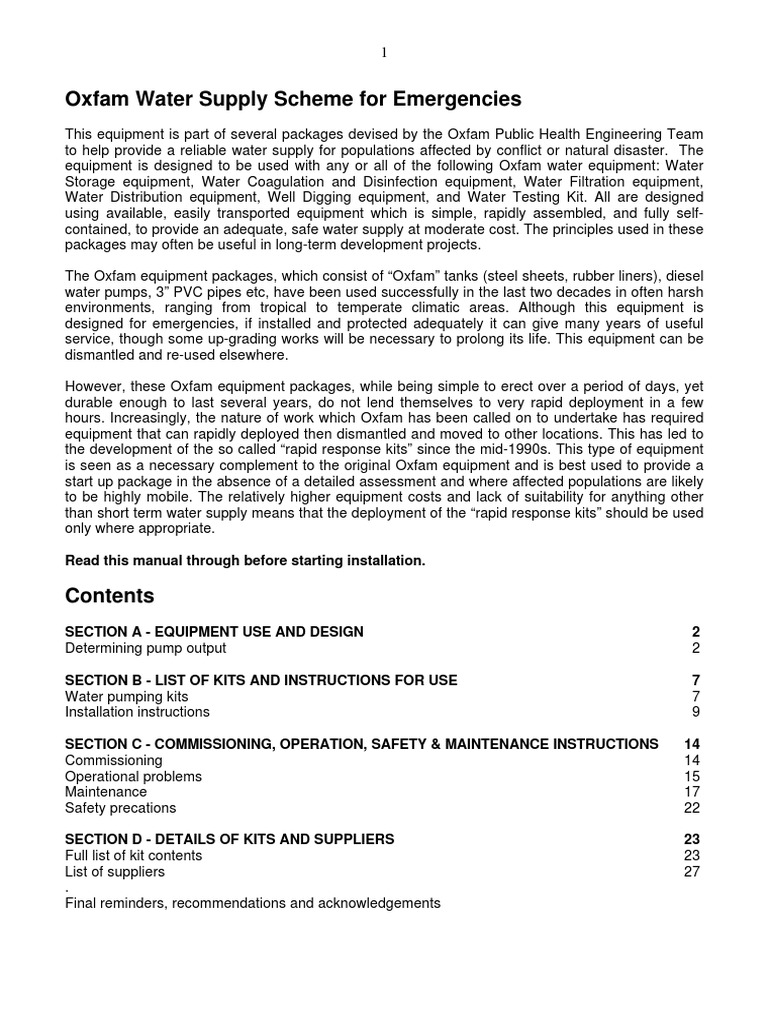 Water Pumping Manual | PDF