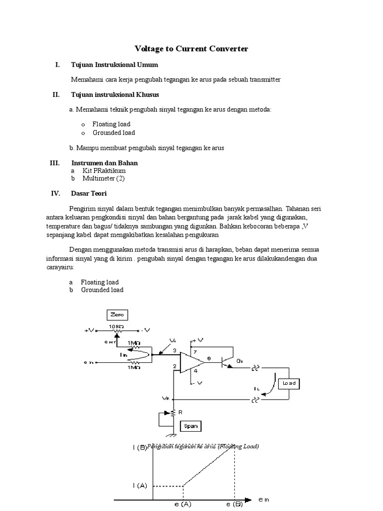 Voltage To Current Converter | PDF