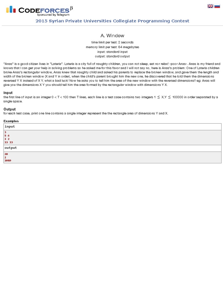 2015 Syrian Private Universities Collegiate Programming Contest | PDF ...