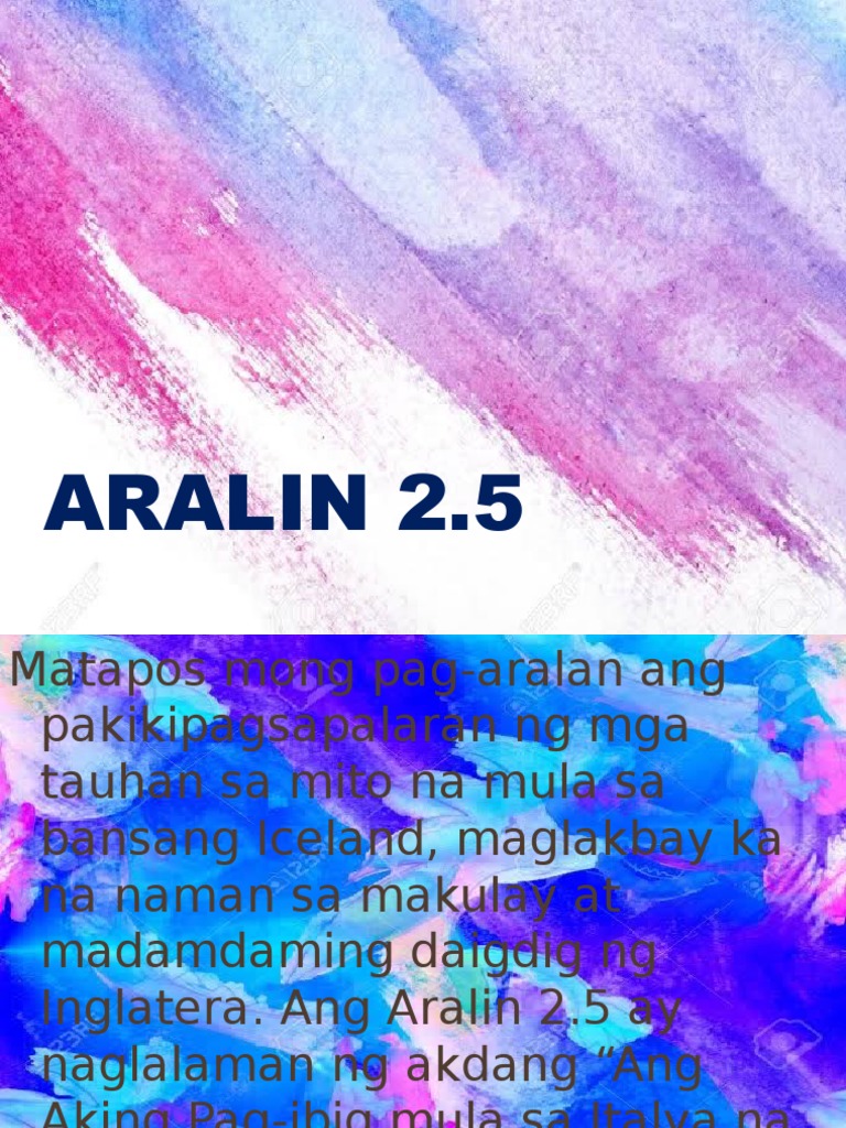 Aralin 2.5 Filipino | PDF