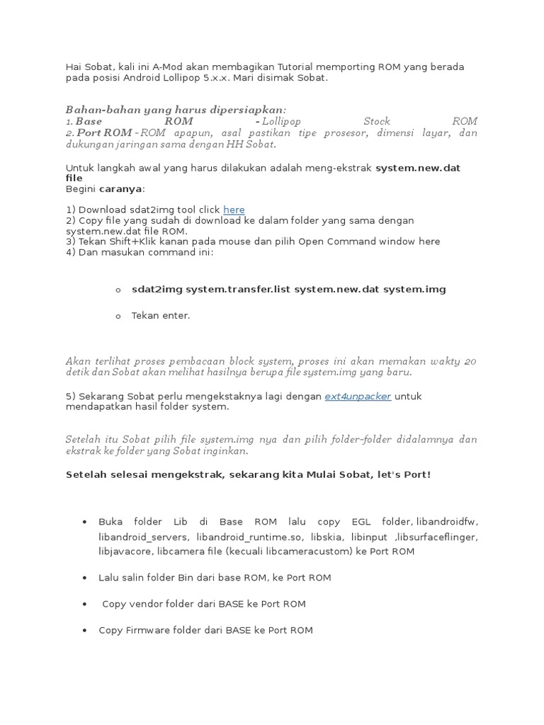 Tutorial Porting Custom Rom | PDF