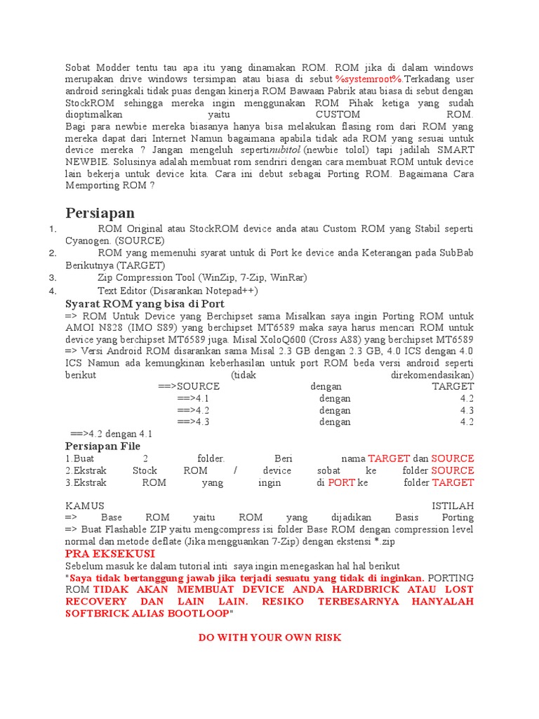 Tutorial Porting Custom Rom | PDF