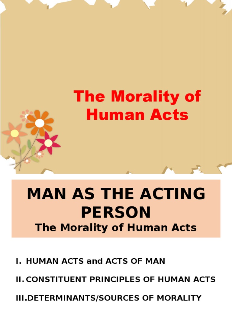 Human Acts in human resources | Free Will | Habits