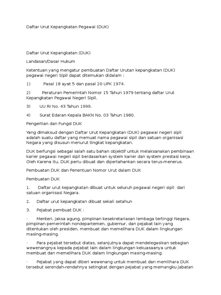 Cara Membuat Duk Pns | PDF