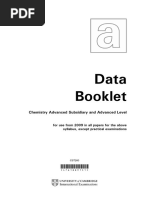 A Level Chemistry Data Booklet 2024 | PDF